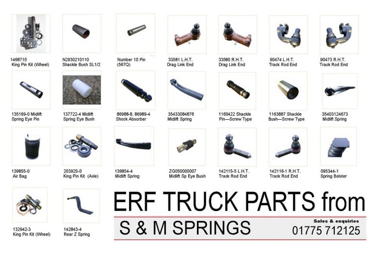 ERF Truck Parts Spares ERF Truck Spares - S & M Springs