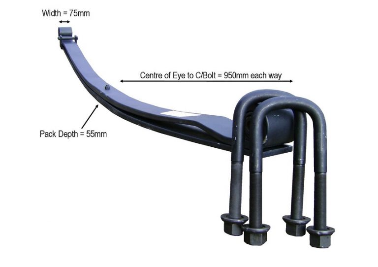 1711895 1707787 DAF Front 2 Leaf Spring Parabolic - S & M Springs
